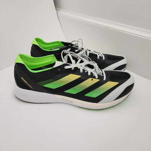 adidas | Shoes | Adidas Adizero Adios 7 Running Shoes Black Solar Green ...